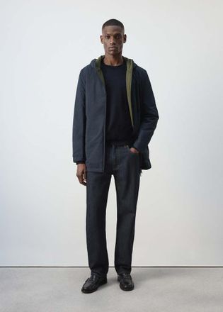 Mango Wasserabweisender, wendbarer Parka nachtblau - Herren - XXL - MANGO MAN