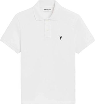 Ami Quota Contrasted Ami de Coeur Poloshirt - - Tops - Herren - Wei&szlig; - 2XL