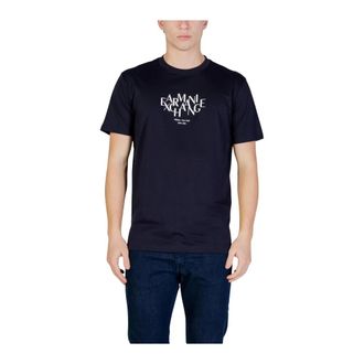 A|X Armani Exchange Homme, Tops, Bleu, Taille: 2XL T-shirt imprim&eacute; &agrave; manches courtes et col rond