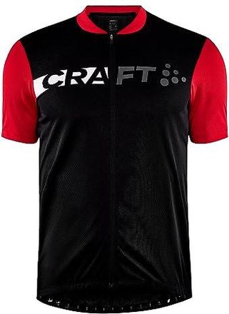 Craft Core Endur Logo Jersey M T-Shirt, Noir/Rouge Vif, XL Hommes