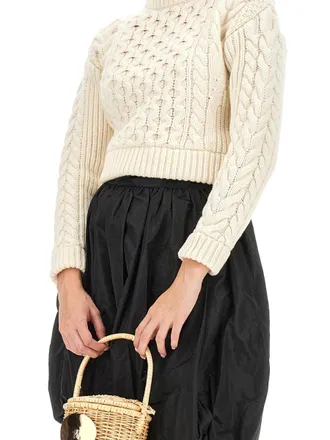 Patou Wool and Cashmere Blend Sweater - Ivory