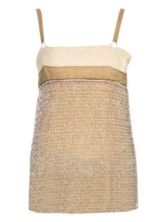 Balenciaga haut à broderies - Jaune