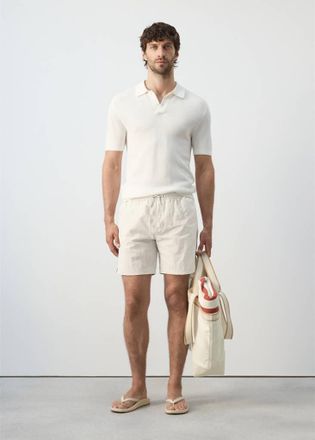 Mango Maillot de bain essentiel cordon sable - Homme - XL - MANGO MAN