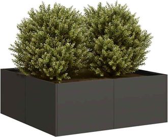 vidaXL Vidaxl - Jardini&egrave;re en acier 80x80x30 cm - Fond ouvert pour drainage efficace - Assemblage requis - Pour fleurs, l&eacute;gumes et herbes