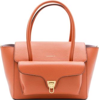 Coccinelle Femme, Sacs, Orange, Taille: ONE Size Sac &agrave; main avec poign&eacute;e sup&eacute;rieure