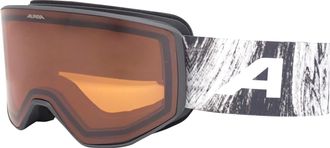 Alpina Venet - Hochwerte Skibrille für Damen und Herren, optimale Passform, ideal für Brillenträger, Anti-Fog, effektive Luftzirkulation, black-glacier matt