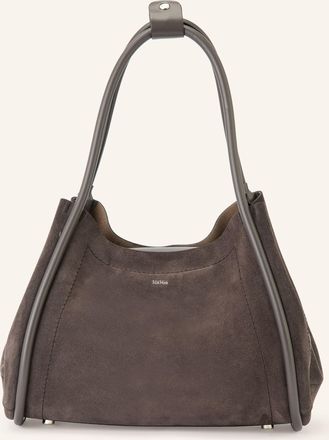 Max Mara Schultertasche Marinsuede grau