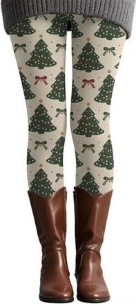 Generic Pantalon de pyjama de No&euml;l pour femme - Imprim&eacute; P&egrave;re No&euml;l - Taille &eacute;lastique - Doux et confortable - Legging long &agrave; la cheville pour le jour de No&euml;l, 