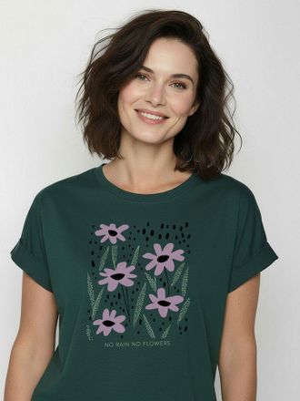 Greenbomb T-Shirt Loony No Rain (1-tlg., 1) Rundhalsausschnitt, Bio-Baumwolle, GOTS Zertifiziert