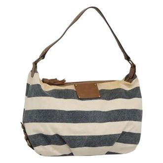 Burberry Pre-owned Toile sacs-main - Femme - Pre-owned - Beige - Taille: ONE Size
