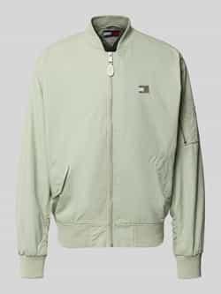 Tommy Jeans Regular Fit Bomberjacke mit geripptem Stehkragen