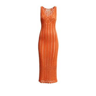 Twinset Damen, Kleider, Orange, MGr&ouml;&szlig;e
