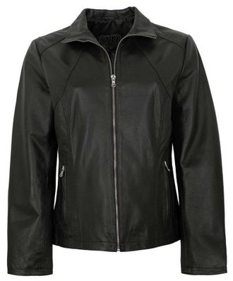 Maddox Lederjacke Diana MADDOX - Damen Lederjacke Lammnappa schwarz