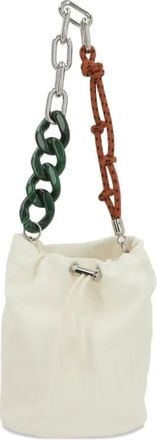 Plan C Plan C, Femme, Sacs, Beige, Taille: ONE Size Logo Bucket Bag