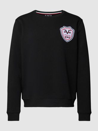 19V69 Sweatshirt mit Label-Detail Modell Matti