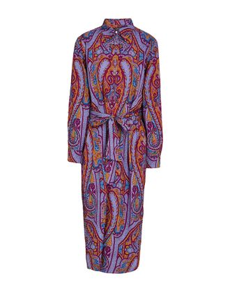 Ralph Lauren Paisley Belted Crepe Shirtdress