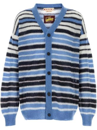 Marni cardigan à rayures - Bleu