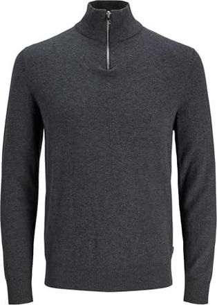 Jack & Jones Jjeemil Knit Half Zip Noos Homme Pull-over, Noir, XXL