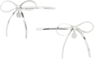 Maison Michel claquettes à détail de noeud - SILVER