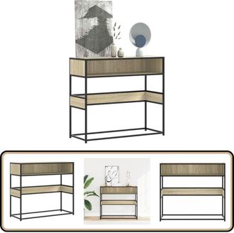 vidaXL Konsolentisch Sonoma-Eiche 90x35x80 cm Holzwerkstoff - Vidaxl