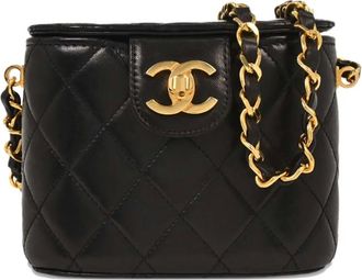 Chanel 1992 Schultertasche mit Kettenriemen - Schwarz