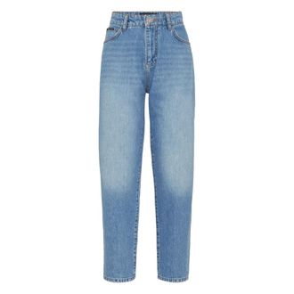 Philipp Plein Femme, Jeans, Bleu, Taille: W27 Pantalon Mom Fit en denim