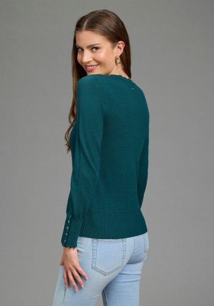 Laura Scott Strickpullover kuscheliger Feinstrick mit femininer Wellenkante