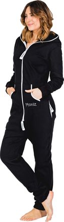Moniz Damen Jumpsuit, Onesie, Overall (schwarz, XL)
