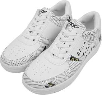 Dogo Dice Sneakers - Baskets Vegan respirantes color&eacute;es pour femme, Black Cats Only, 38 EU