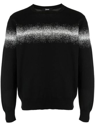 Herno sweat &agrave; effet taches de peinture - Noir