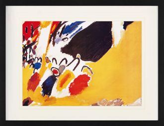 1art1 Wassily Kandinsky Poster Impression III, Konzert, 1911 Gerahmtes Bild Mit Edlem Passepartout | Wand-Bilder | Im Bilderrahmen 80x60 cm