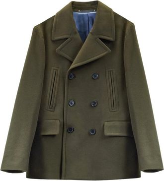 Paul Smith Homme, Manteaux, Vert, Taille: M Manteau crois&eacute; en laine et cachemire