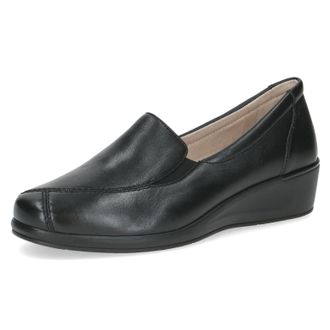 Caprice Caprice Comfort Damen Slipper aus Leder Mehrweite H, Schwarz (Black Nappa), 41 EU
