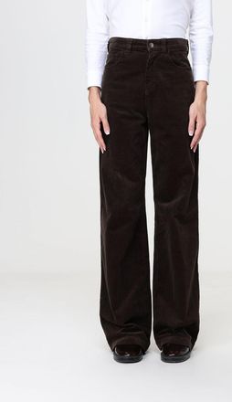 Emporio Armani Jean large taille haute en velours c&ocirc;tel&eacute;