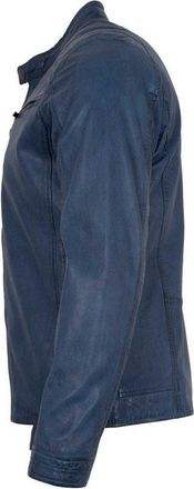 Jilani Lederjacke Riga-6 Jilani Collection - Herren Lederjacke Lammnappa blau