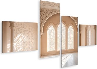 Islandburner Bild auf Leinwand Innen Sch&ouml;ne Islamische Moschee Verzierten Torbogen Innen Sch&ouml;ne Islamische Mosc Bilder Wandbilder Poster JDED-4LP