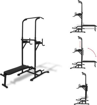 vidaXL Krafttrainingsger&auml;te - Living Power Tower mit Sit-Up-Bank
