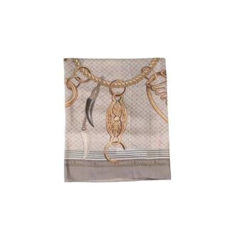 Twinset Femme, Accessoires, Beige, Taille: ONE Size Foulard Kefia