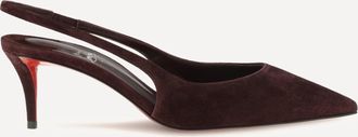 Christian Louboutin Miss Z Slingback Suede Pumps Female 37.5