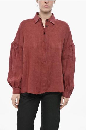 Kiton Pure Linen Tuxedo Blouse size 38