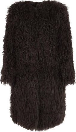 Yves Salomon Manteau 100cm - Femme - Vestes - Brun - Taille: 46 FR