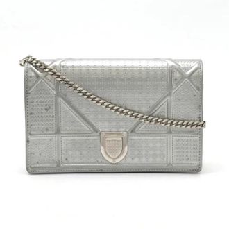 Dior Pre-owned Leder Schultertasche - - Pre-owned - Damen - Grau - ONE SIZE