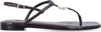 Fendi Sandalen - Sophisticated Minimalist Sandals With Gold Accents - Gr. 36 (EU) - in Schwarz - für Damen