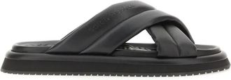 Dolce & Gabbana Loafer - Nappa Effect Fabric Sandal - Gr. 40 (EU) - in Schwarz - für Damen