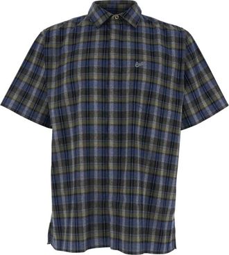 ERL Erl, Homme, Chemises, Gris, Taille: L Check Short Sleeve Shirt