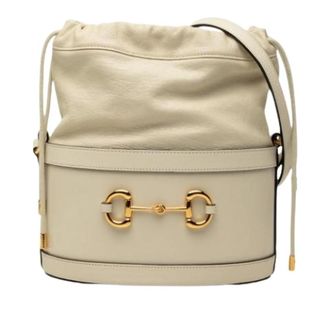 Gucci Pre-owned Horsebit 1955 Bucket Bag - - Pre-owned - Damen - Wei&szlig; - ONE SIZE