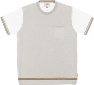 Bob Homme, Pulls, Gris, Taille: XL Tricot &agrave; Manches Courtes et Col Rond avec Poche