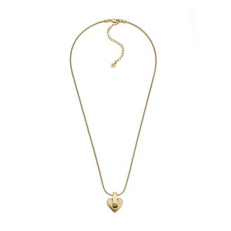 Emporio Armani Womens gold tone lobster clasp closure brass necklace