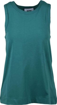 Alpha Studio Femme, Tops, Vert, Taille: 42 FR Canotta in Stretch