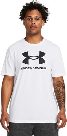 Under Armour Herren Sportstyle Logo Kurzarm T-Shirt (100) Wei&szlig;/Schwarz, Gr&ouml;&szlig;e S, (100) wei&szlig;/schwarz, Klein